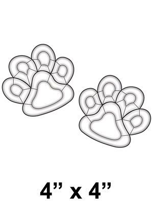 Exquisite Bevel Cluster Dog Paws EC190