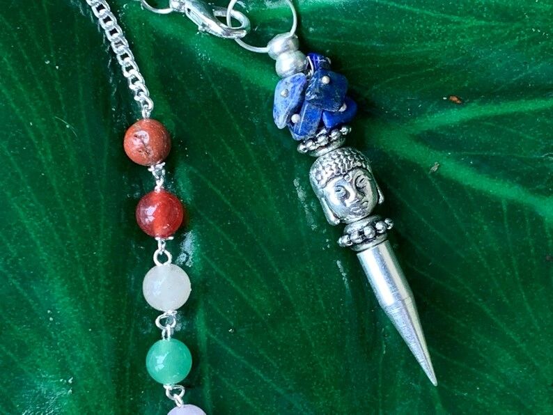 Lapis Buddha Pendulm, Dowsing Pendulum, Scrying Pendulum,Chakra ...