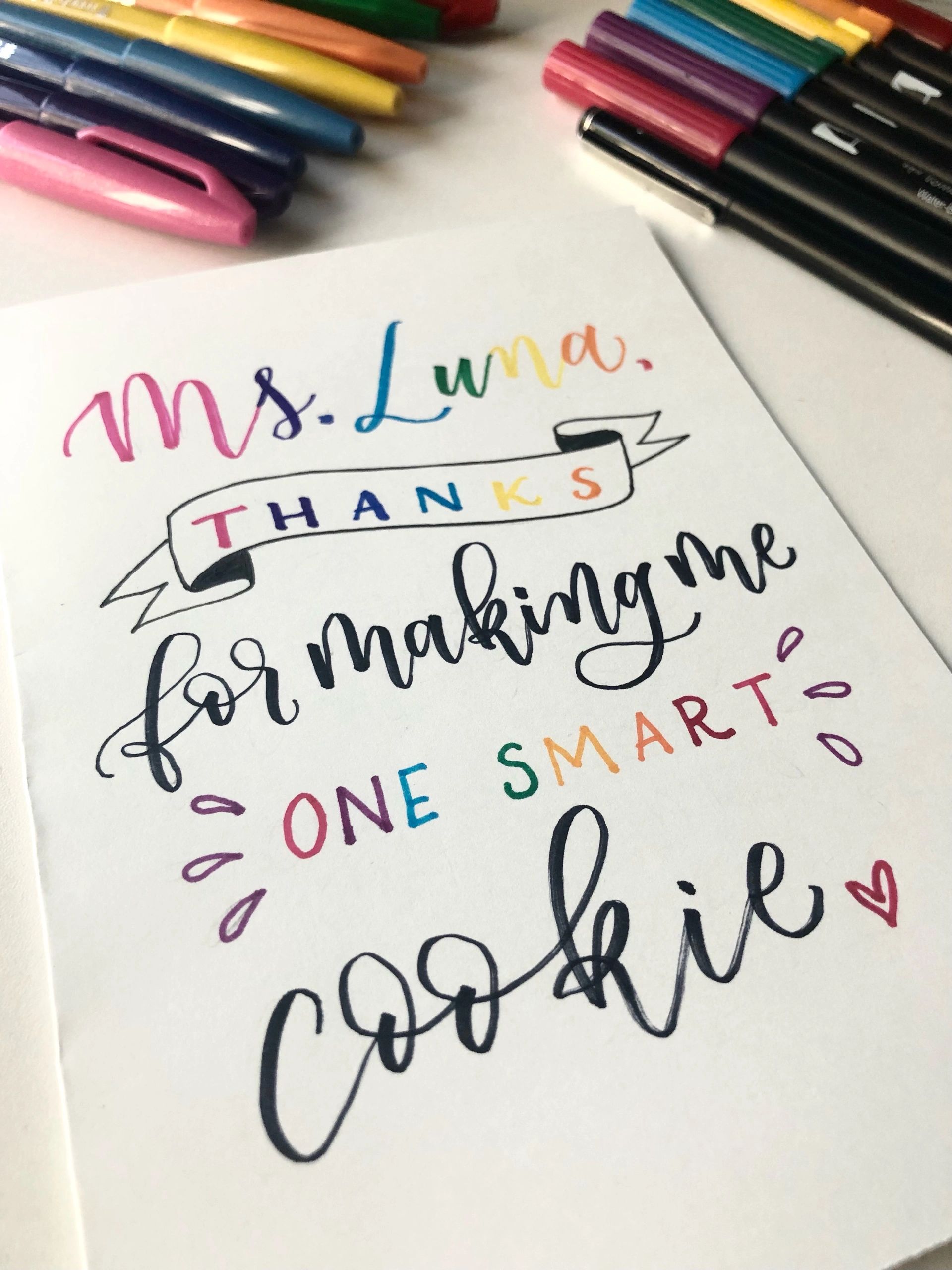 Thank you, Teacher Card Design