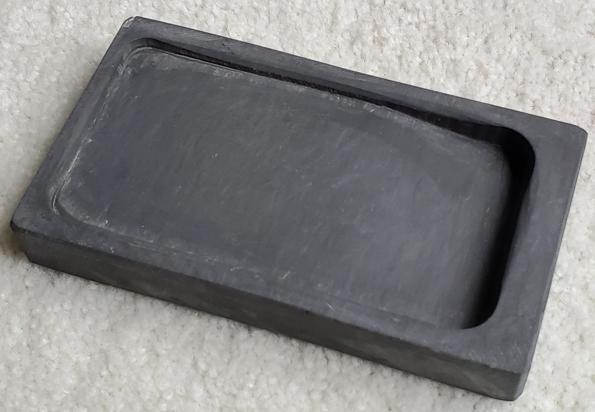 Ink Stone -Natural Silver Line Suzuri, rectangular Artist Grade with ...