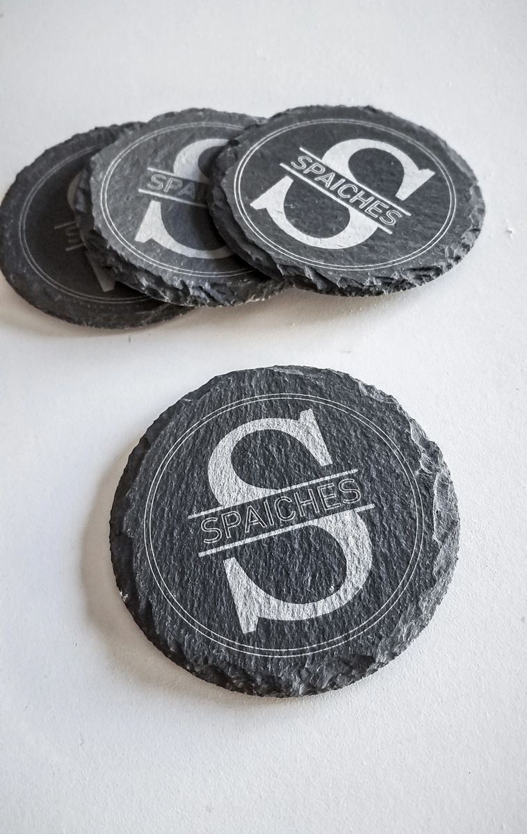 Round Slate Coasters