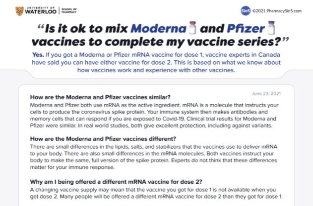 Is there any difference between Pfizer and Moderna?