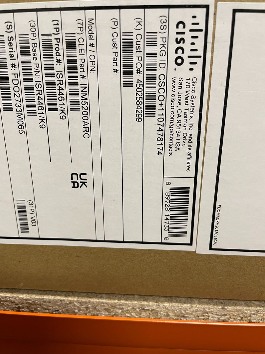 Cisco ISR4461/K9 Router