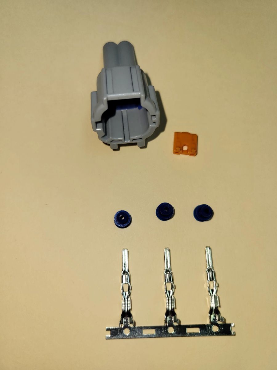 2 Pin male light gray Nissan connector