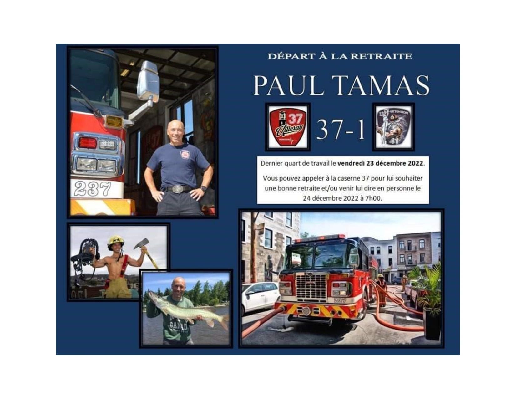 Départ à la retraite pour le pompier Paul Tamas 37-1.
