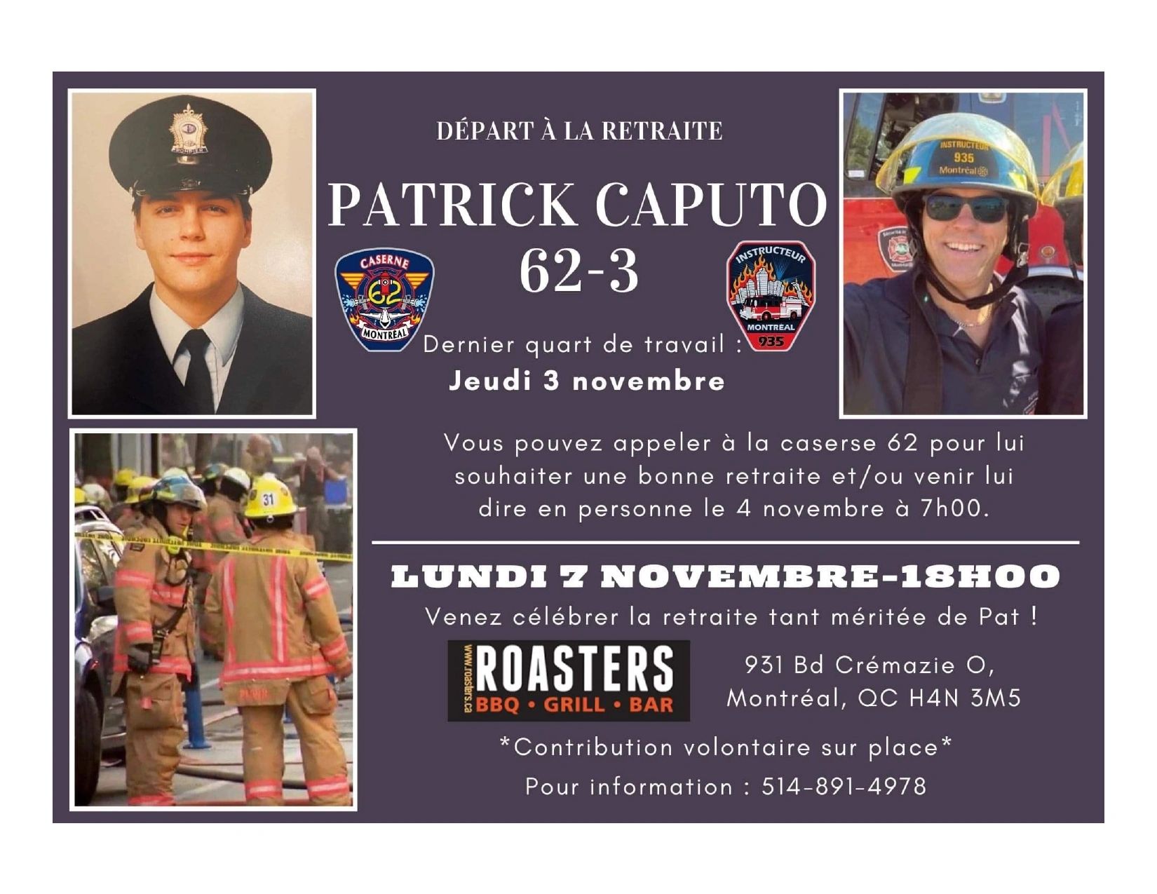 Départ à la retraite pour le pompier Patrick Caputo 62-3.