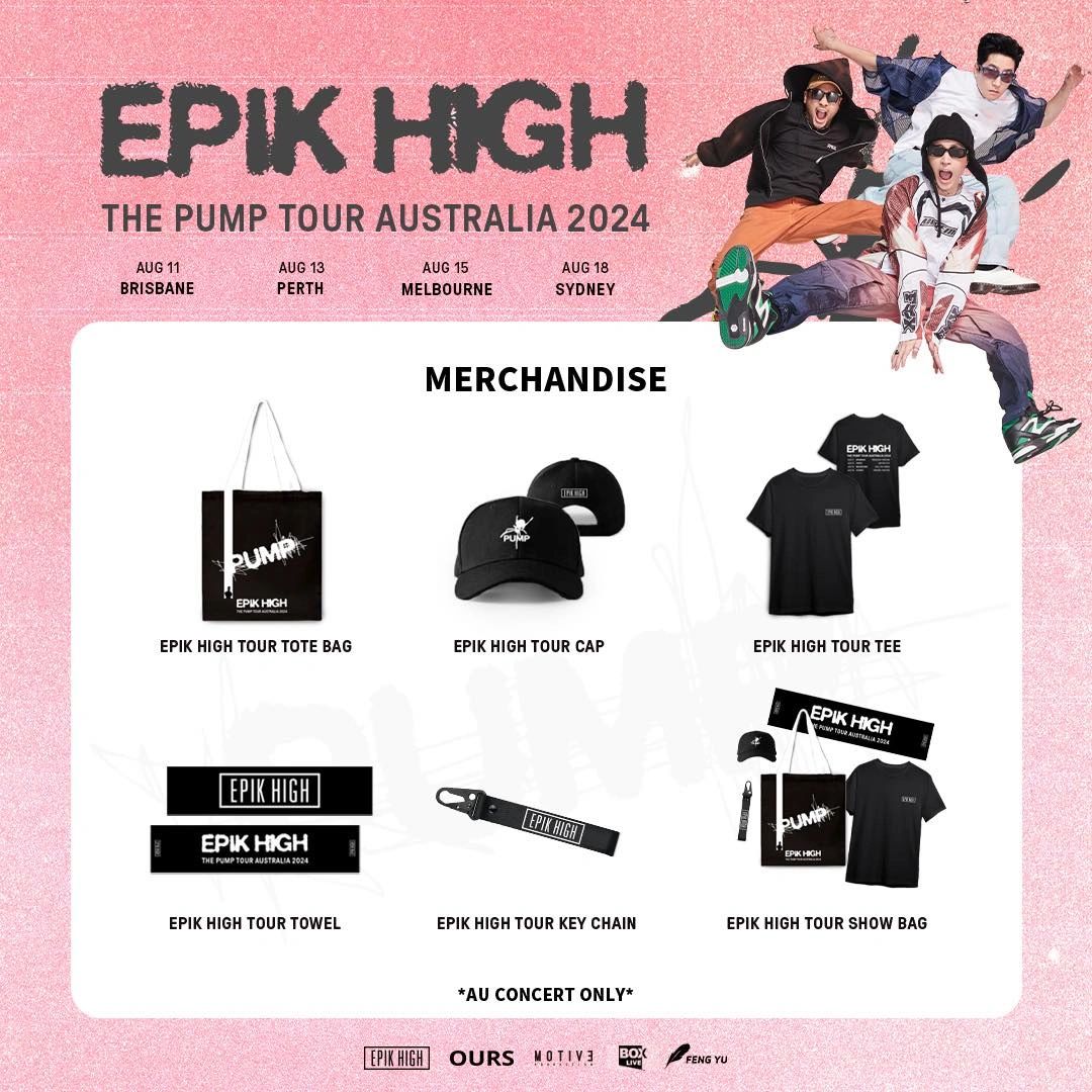 Epik High Pump Australia Tour Merch