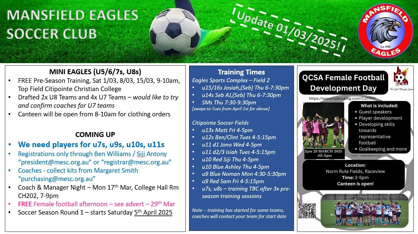 Calendar | Mansfield Eagles Soccer Club