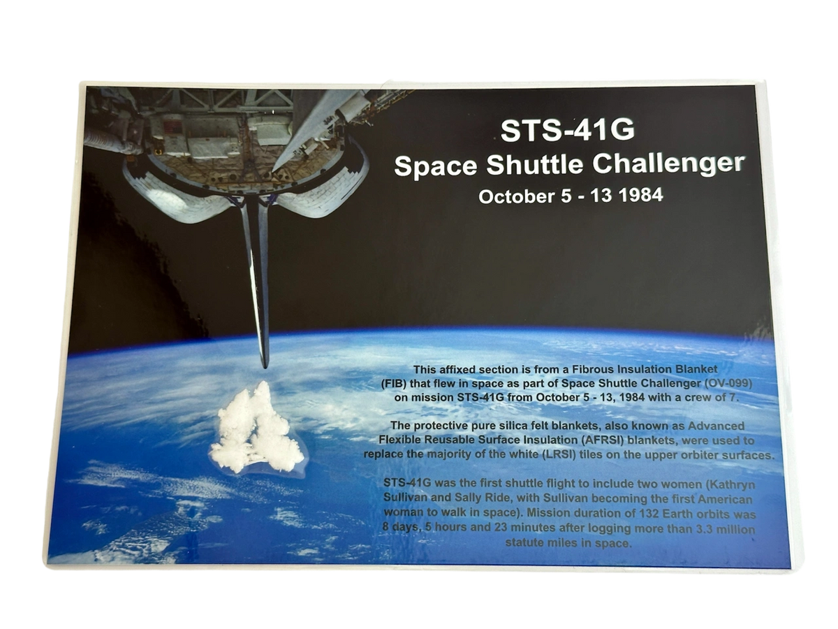 Space Shuttle Challenger STS-41G Relic Card