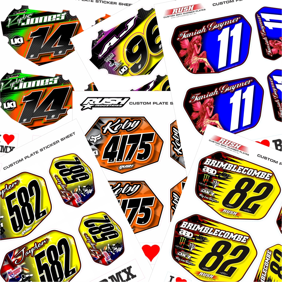 BMX Plate Sticker Sheet