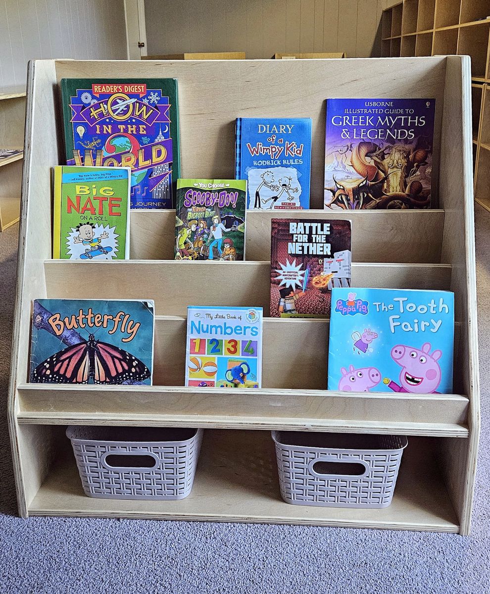 Bookshelf With Lower Bin Area