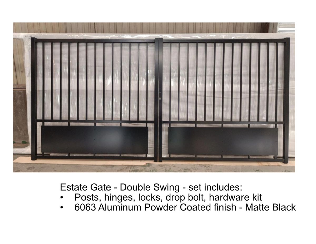 Estate Gates - Double Swing Flat top