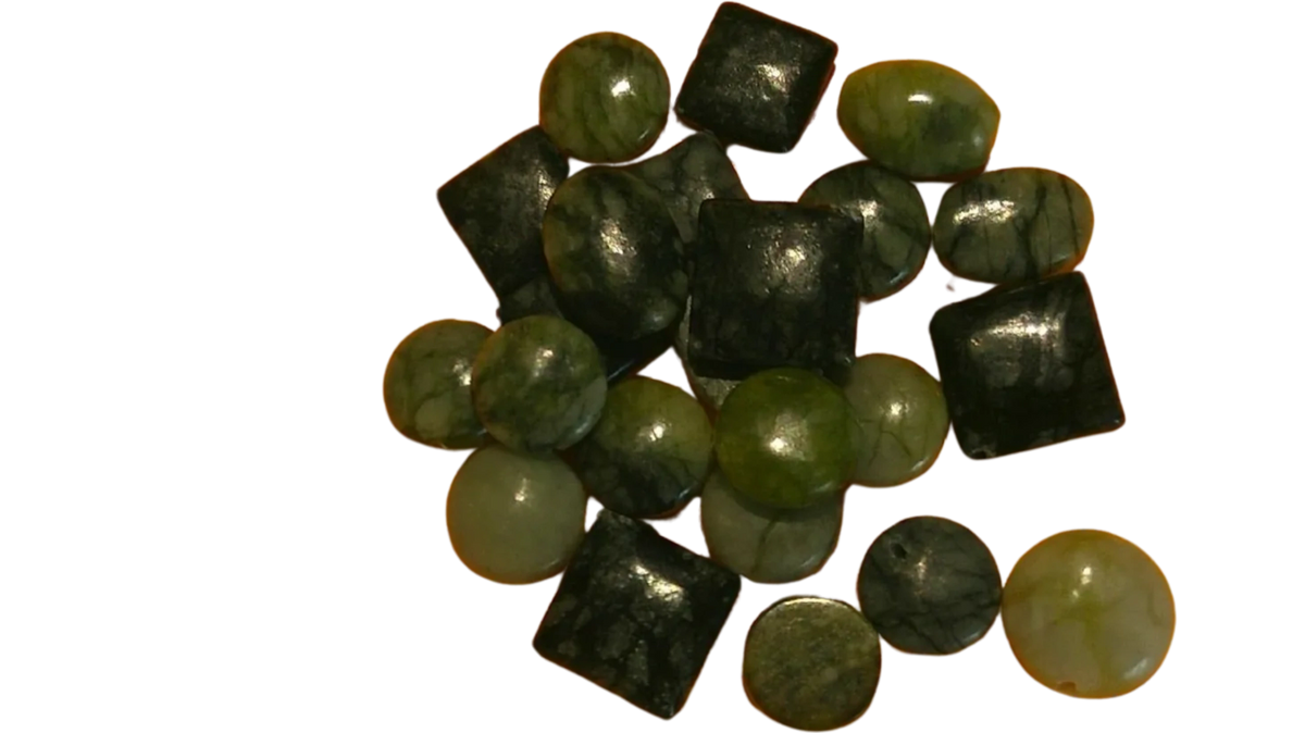 Bead mix, Picasso serpentine (natural), 12mm-18x13mm mixed shapes, C grade,