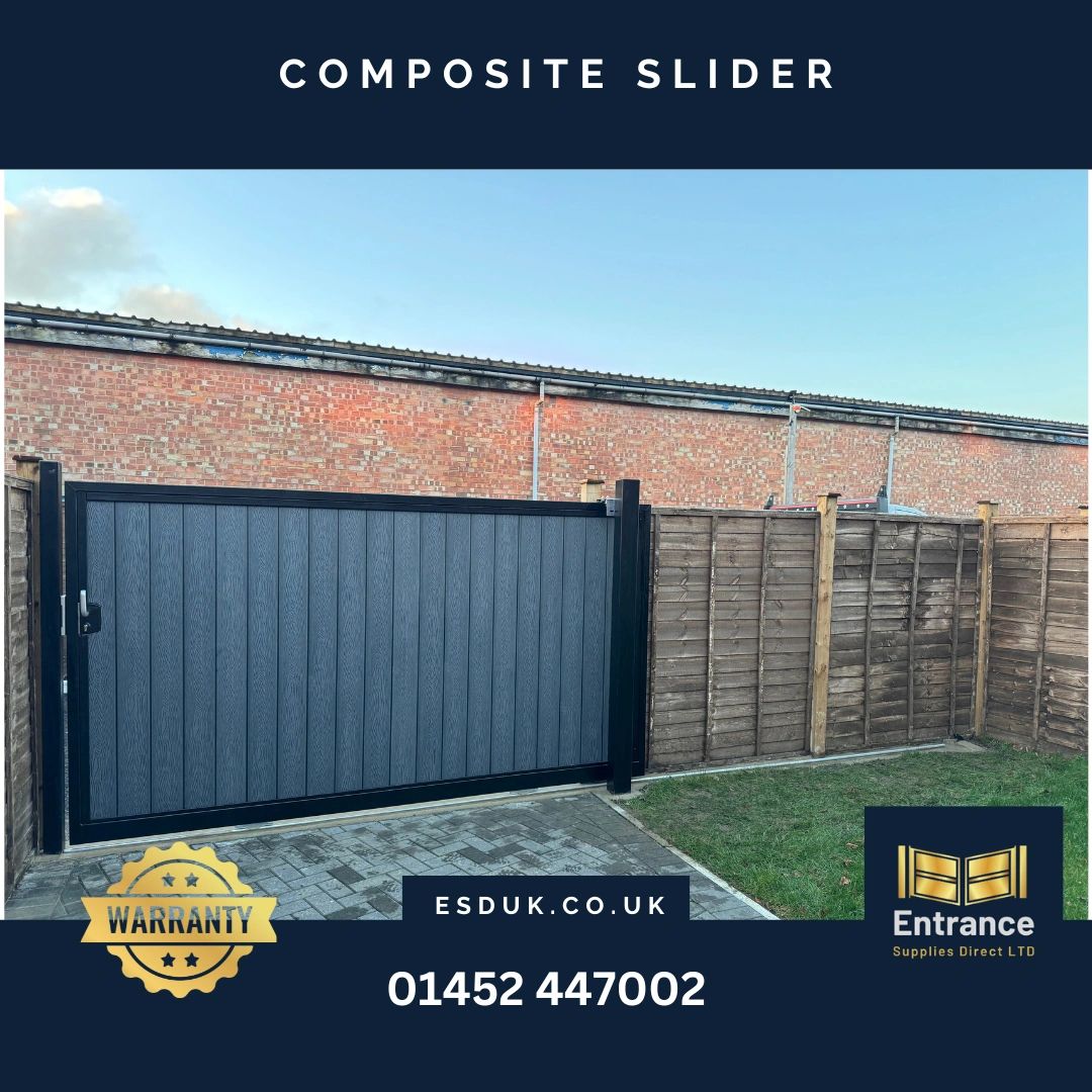 Electric Composite Sliding Gate - with posts & automation- Installed ...