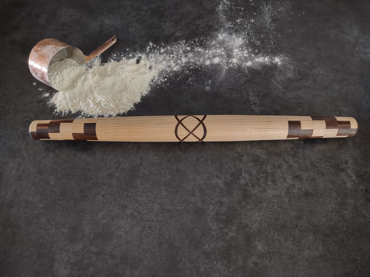 Walnut Celtic Knot with Walnut and Maple Spirals