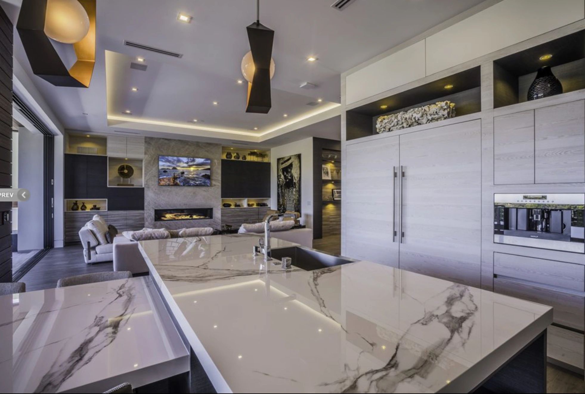 Antolini Calacatta Extra Tech Porcelain Slab Modern Kitchen