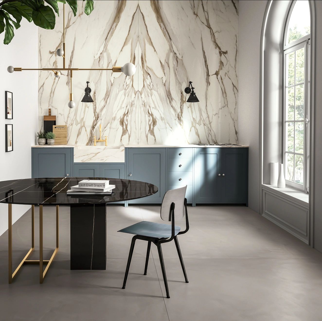 Fondovalle Porcelain Slab from Italy with Honed Calacatta Slabs