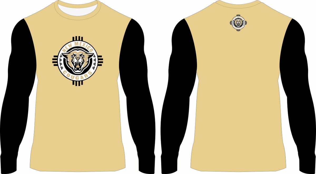 Cougars Tan Long Sleeve Compression Shirt