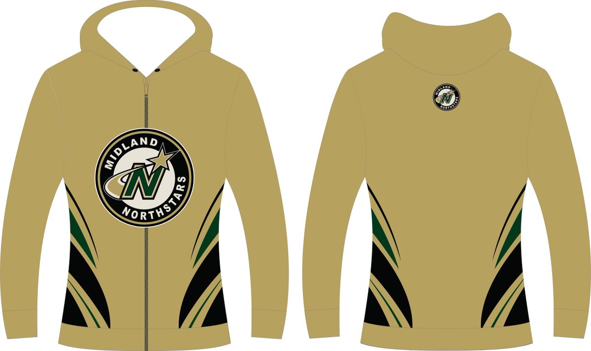Midland Northstars Gold Full Zip Hoodie