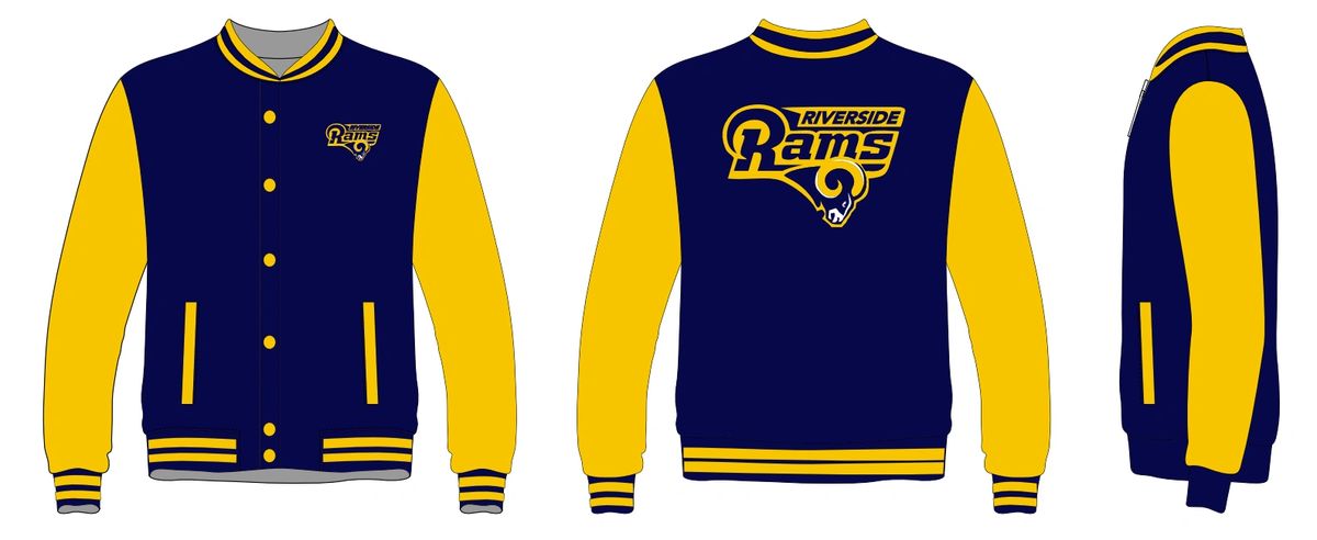 Riverside Rams Varsity Jacket Yellow