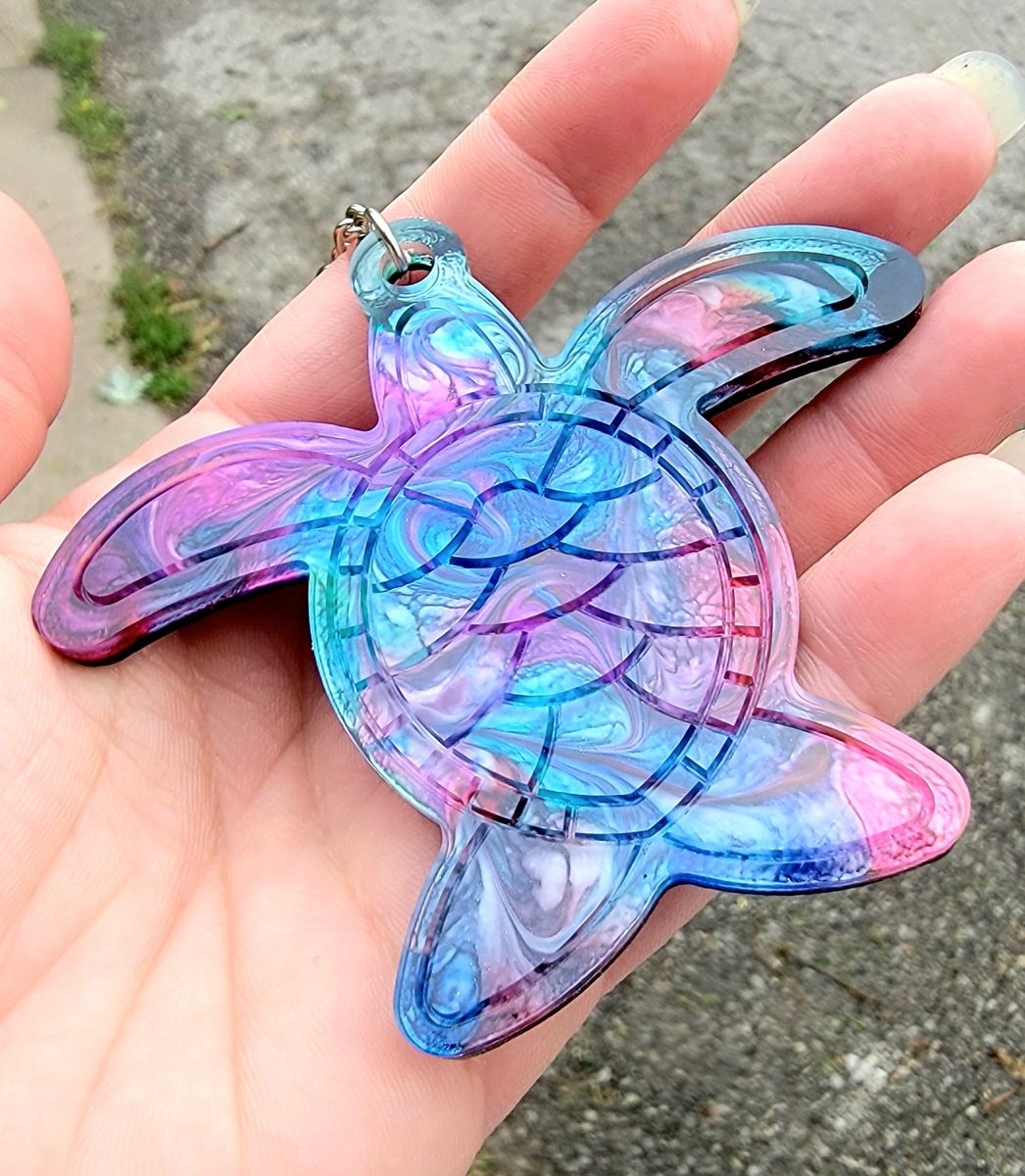 Tropical Storm Sea Turtle Keychain