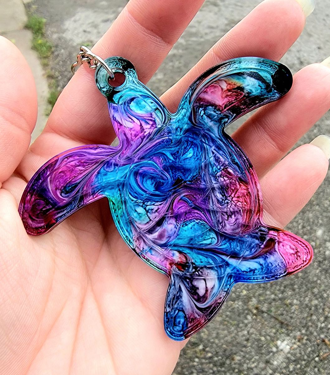 Tropical Storm Sea Turtle Keychain