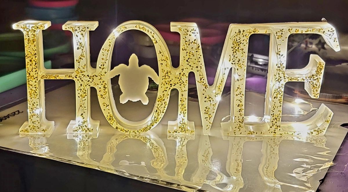 Sea Turtle Light Up Home Sign