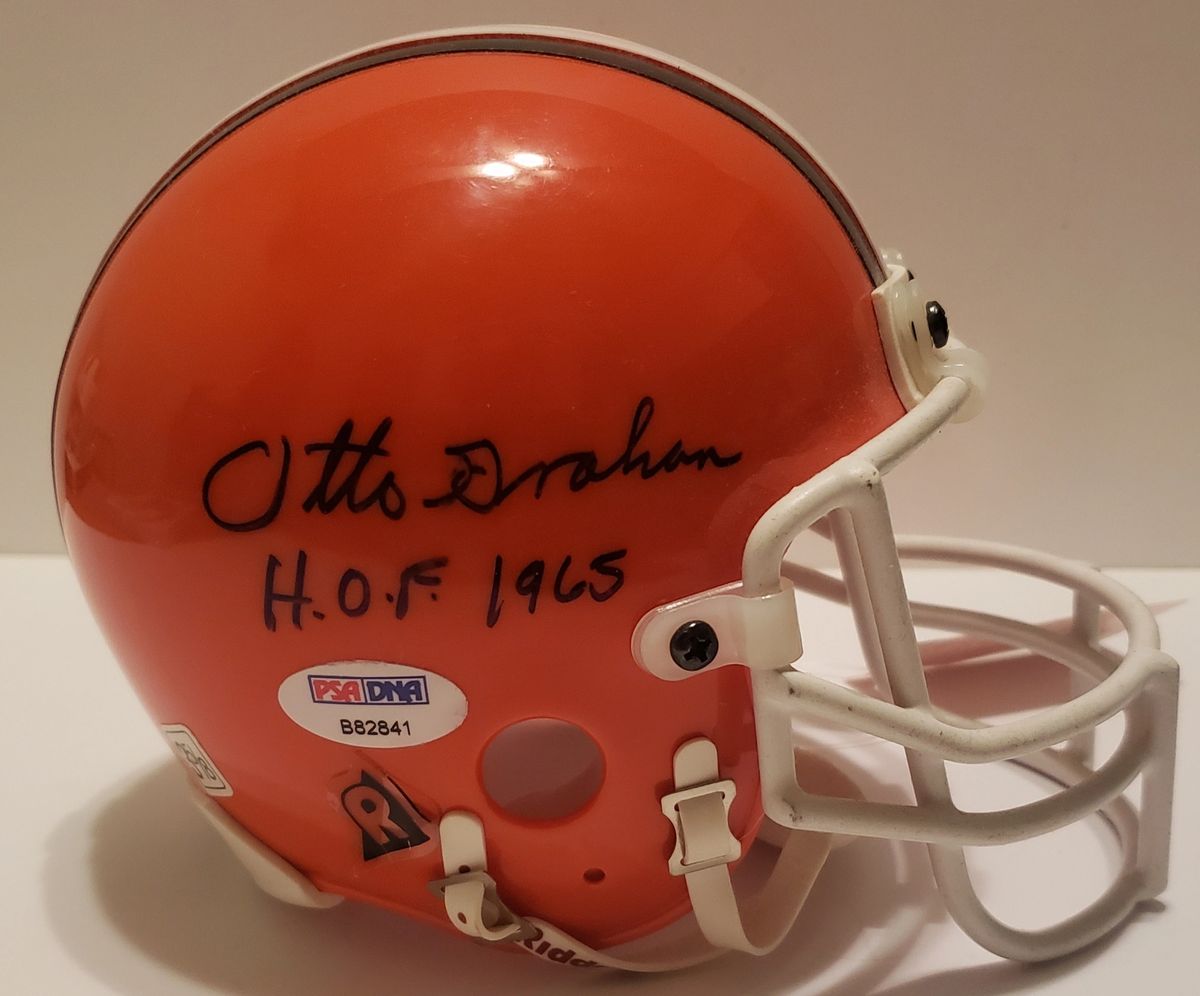 Otto Graham* Signed Browns VSR4 Mini Helmet