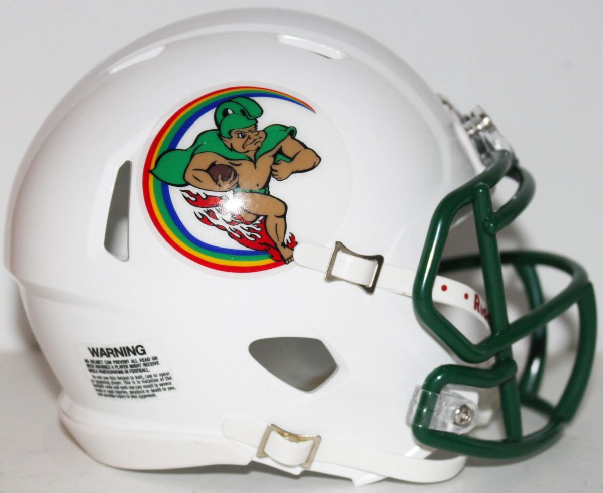 1975 Hawaii Rainbow Warriors Custom Riddell Throwback Mini Helmet