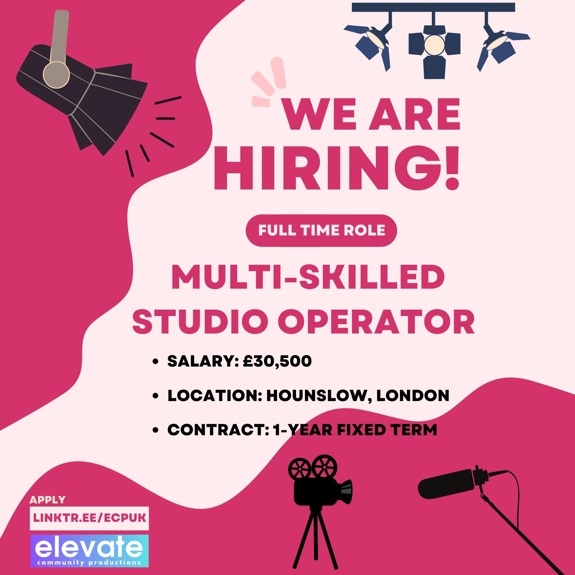 We're Hiring! Multi-skilled Studio Operator