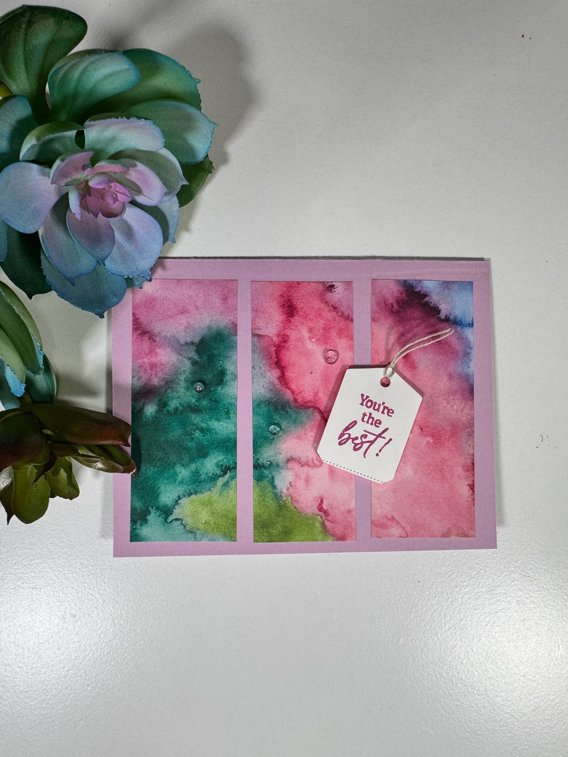 Handmade Card: Three-Strip Layout
