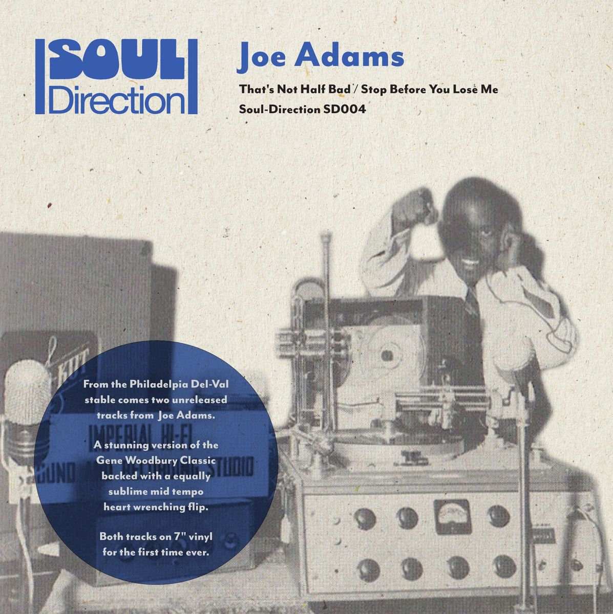 Joe Adam’s – “That’s Not Half Bad” – Soul-Direction - (Digital Download)