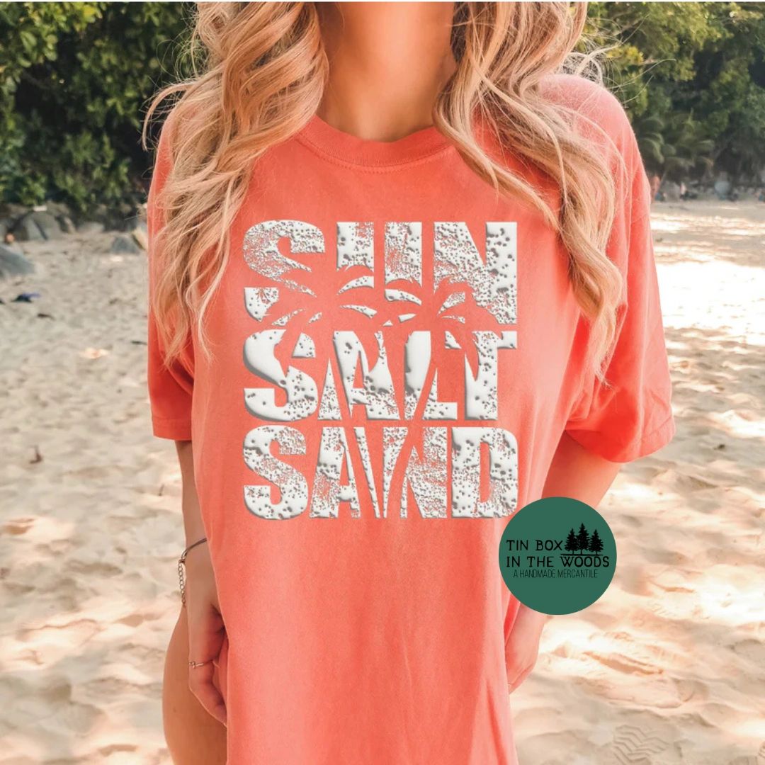 Sun Salt Sand * Puff Print