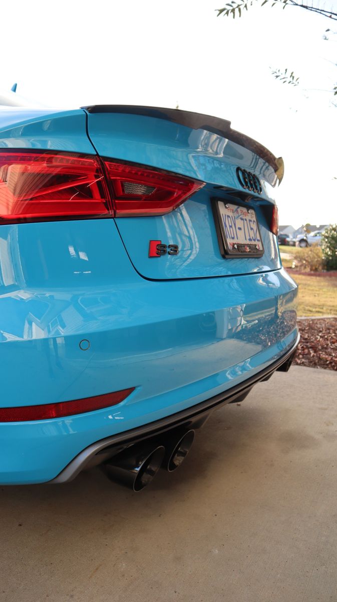 Gloss Black Rear Trunk Mounted Wing 8V Sedan