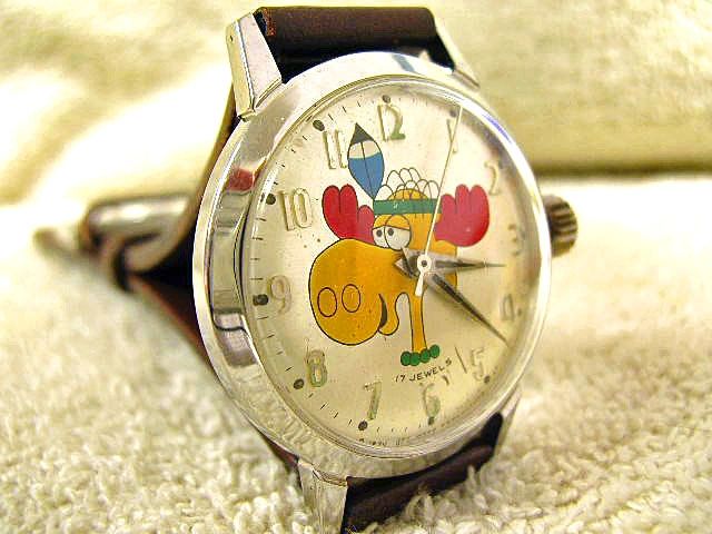 **SOLD** Vintage New Old Stock Jay Ward Bullwinkle character watch
