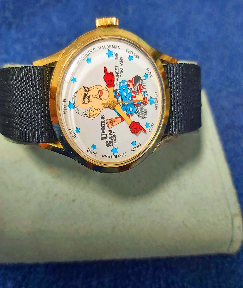***SOLD*** c5610-OJF Vintage Uncle Sam Ervin Watergate watch New Old ...