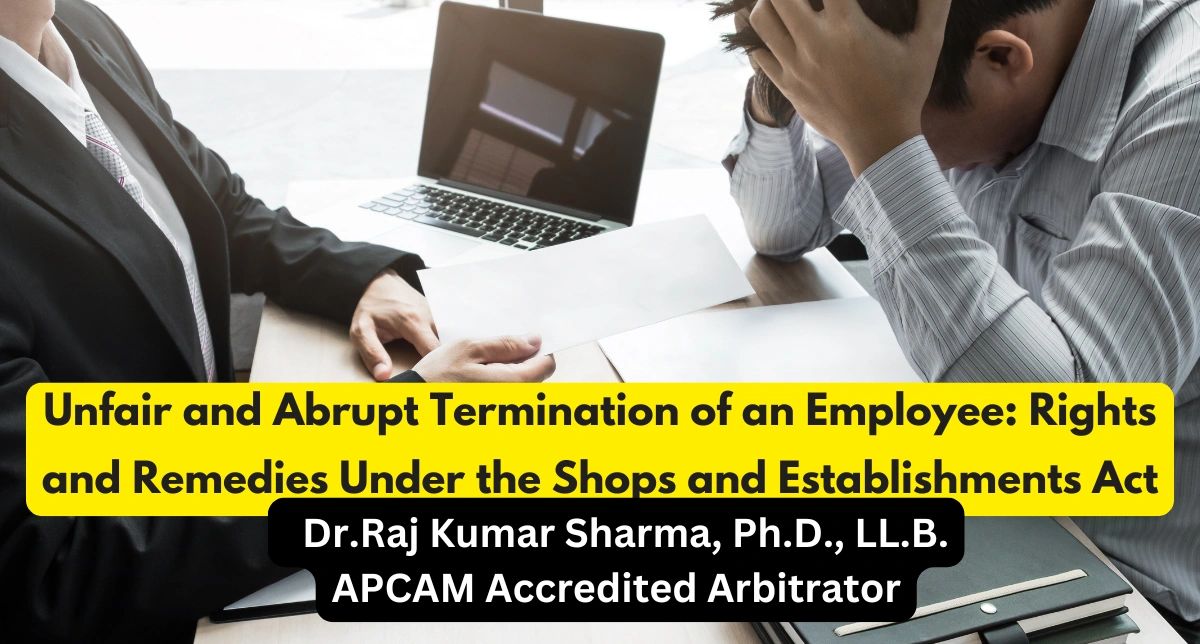 Unfair and Abrupt Termination of an Employee: Rights and Remedies labor ...