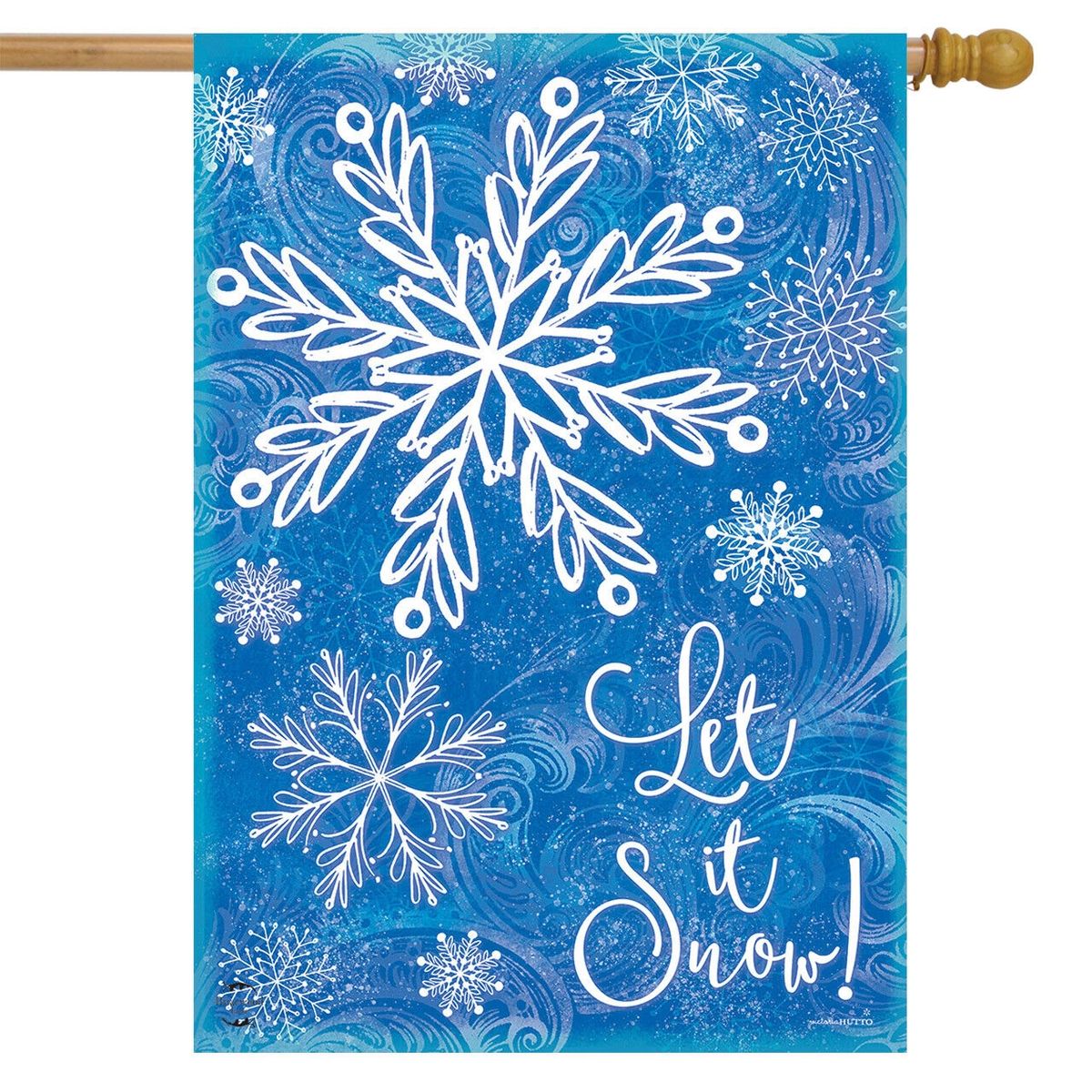 F106 Large Let it Snow House Flag