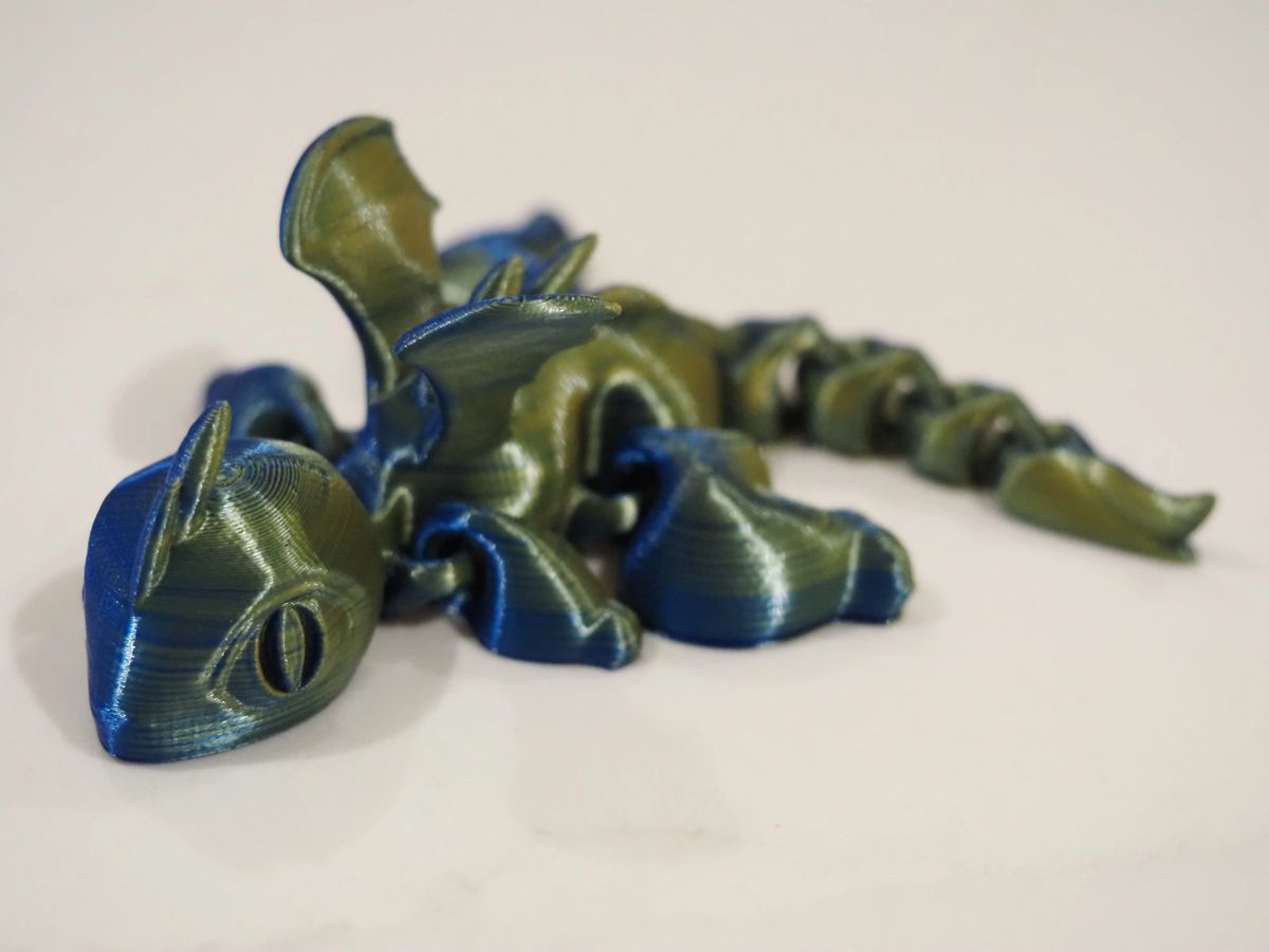 3D Printed Baby Dragon | Fully Articulated Dragon | Sensory Toy