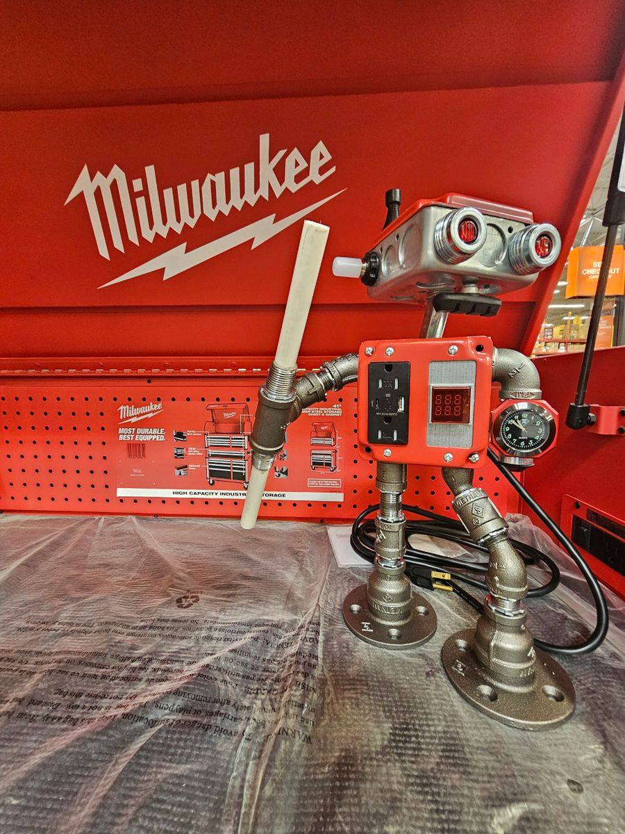 Milwaukee Tools Theme Droid Robot Charging Lamp
