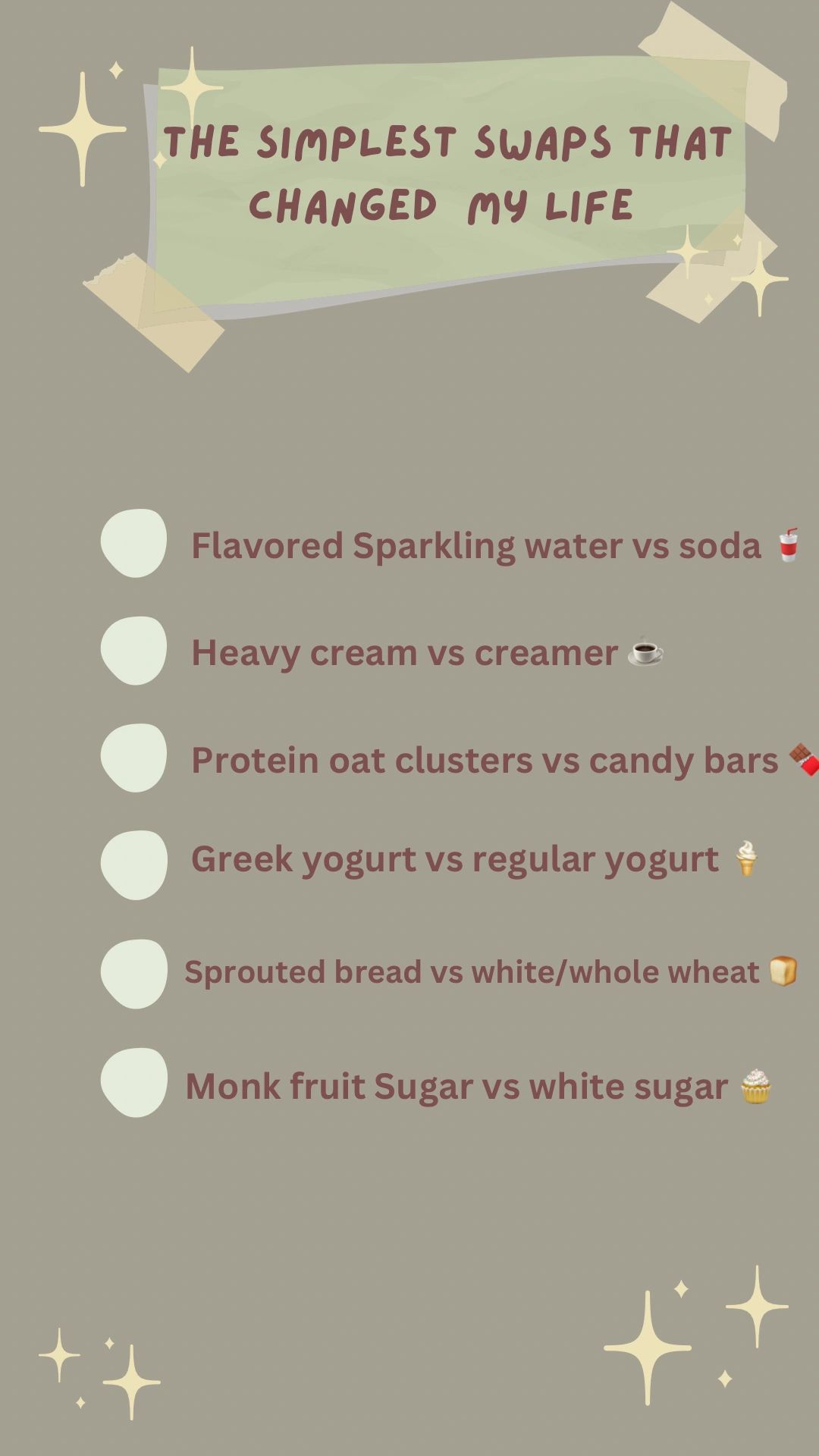 The 6 Simplest swaps that changed my life