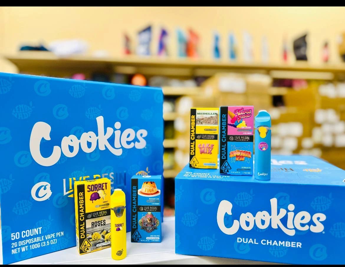 Cookies 2 Chamber Carts (2 Grams) "No battery Needed" 10 Flavors