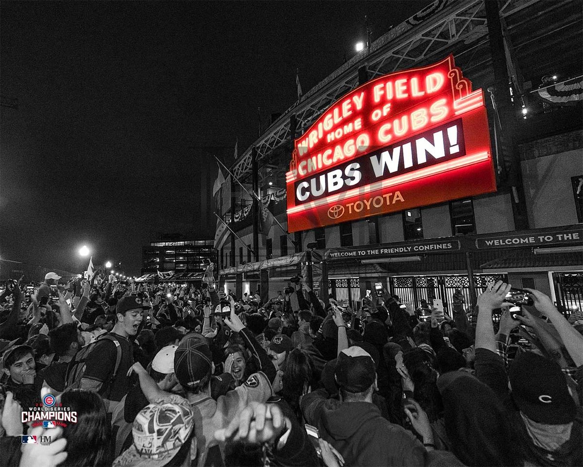 Chicago Cubs Win Marquee 16x20 Photo