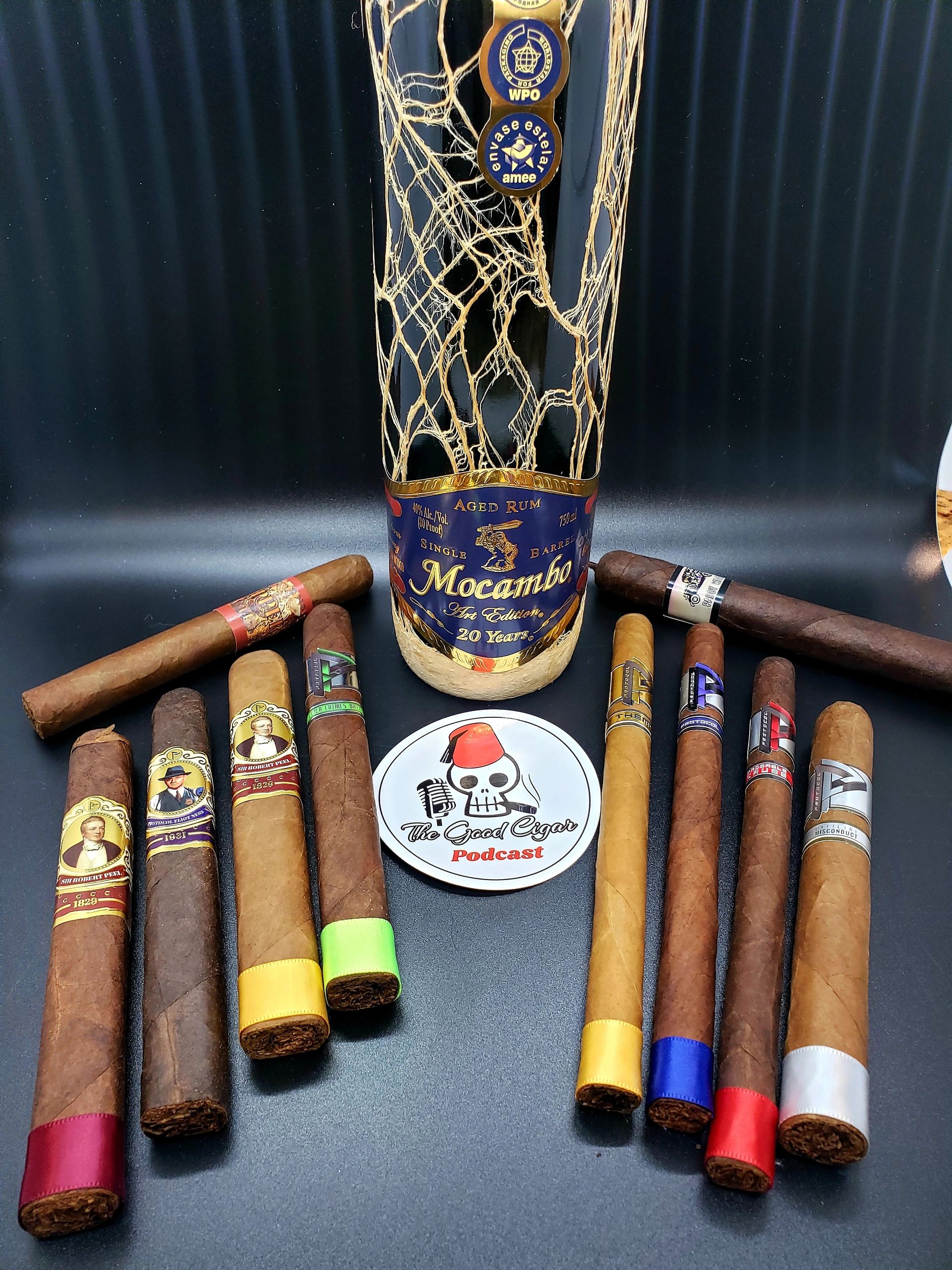 Protocol cigars & Mocambo 20 yr. Rum
