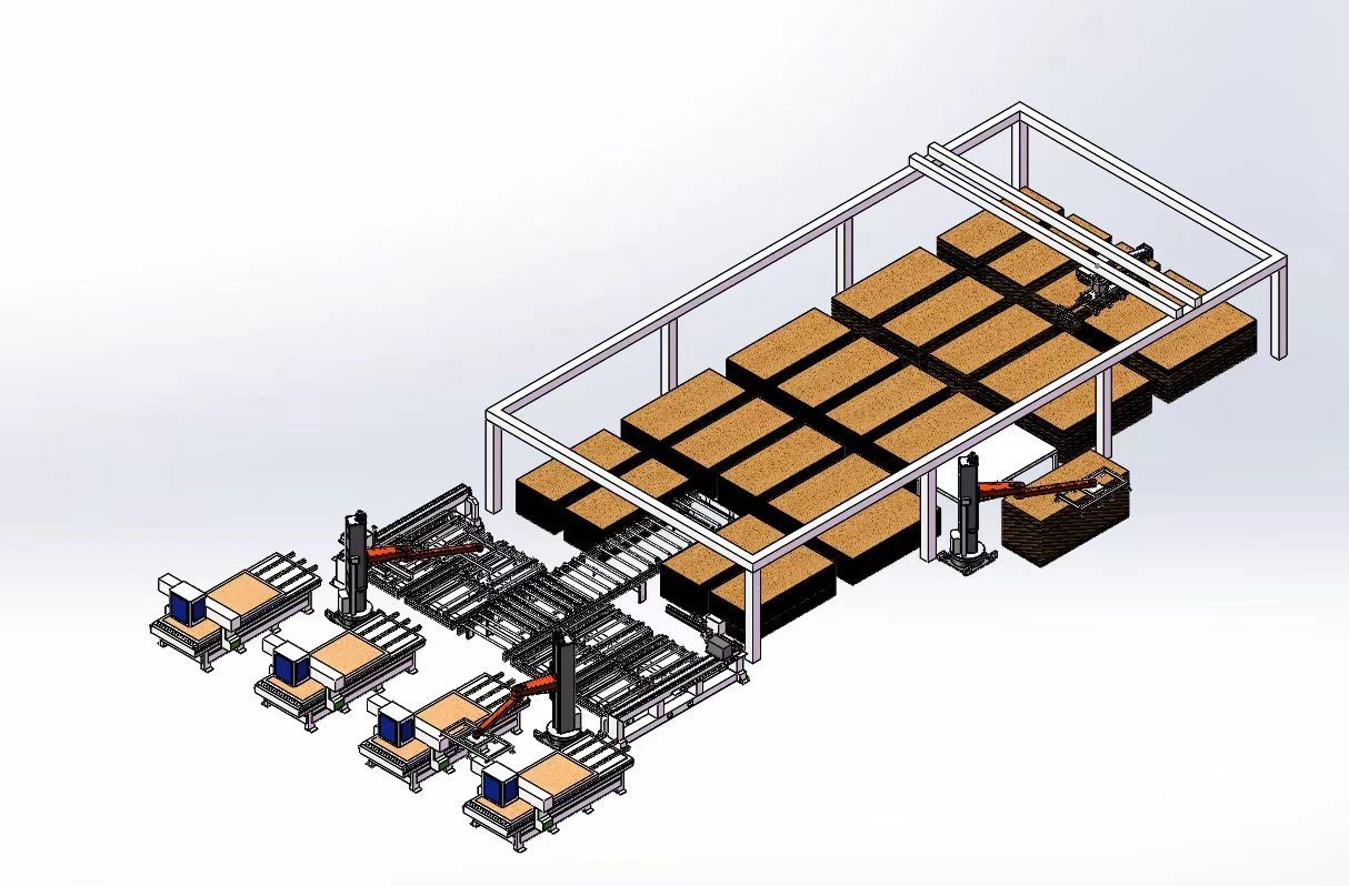 Efficient Material Handling in Woodworking Production Lines