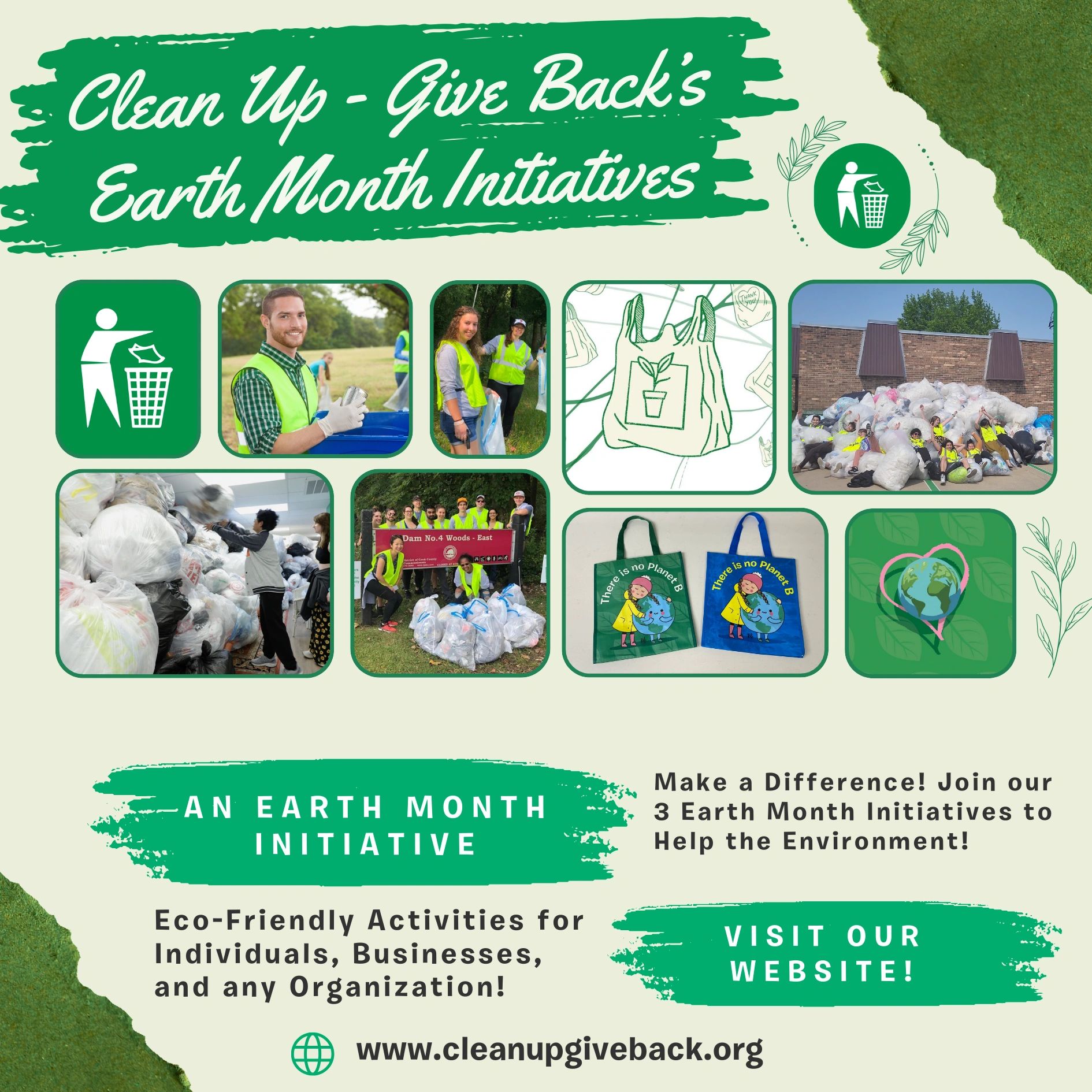 Clean Up - Give Back Announces Earth Month Initiatives!