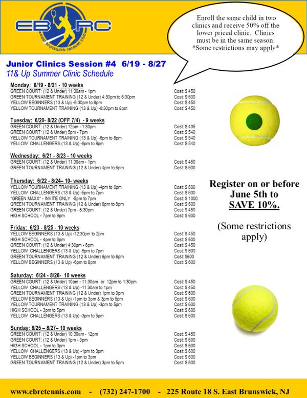 Tennis - East Brunswick Racquet Club