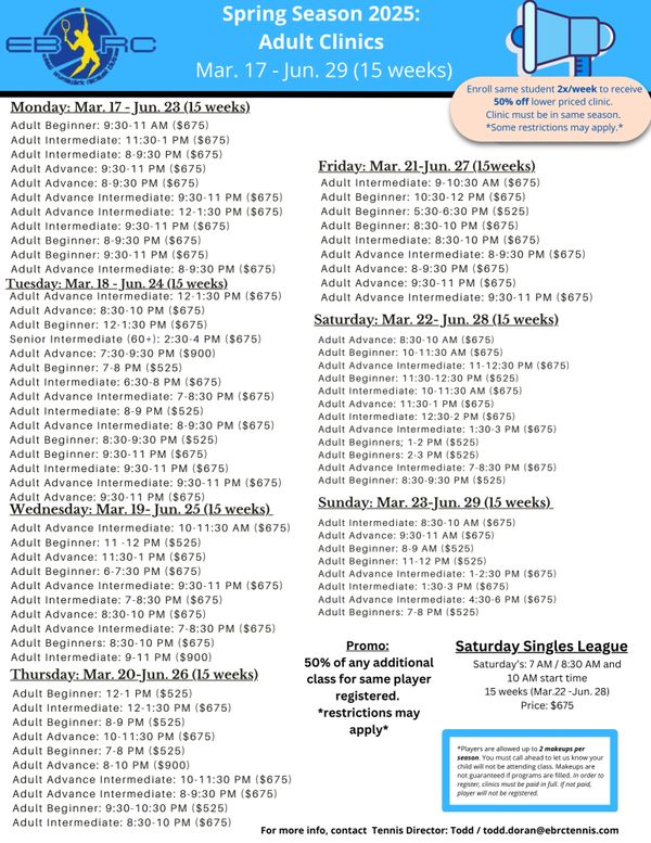 Tennis - East Brunswick Racquet Club