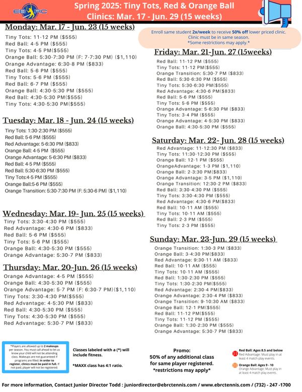 Tennis - East Brunswick Racquet Club