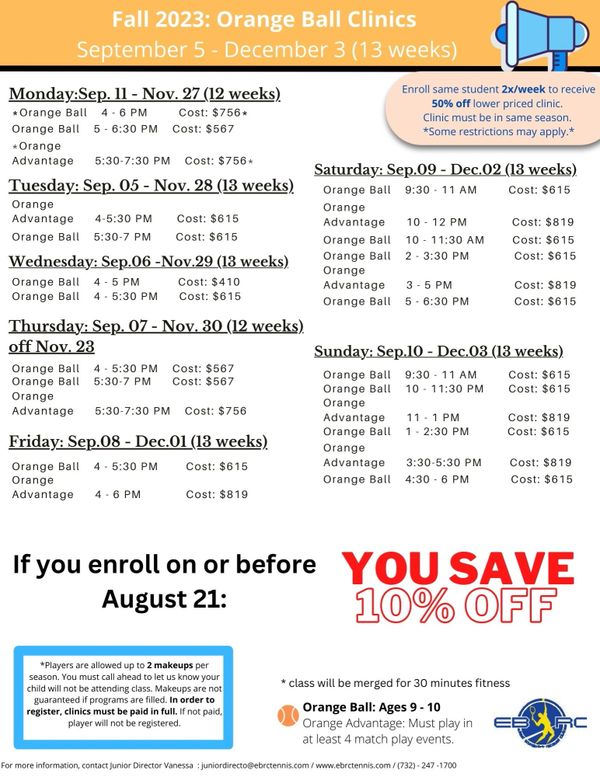 Tennis - East Brunswick Racquet Club